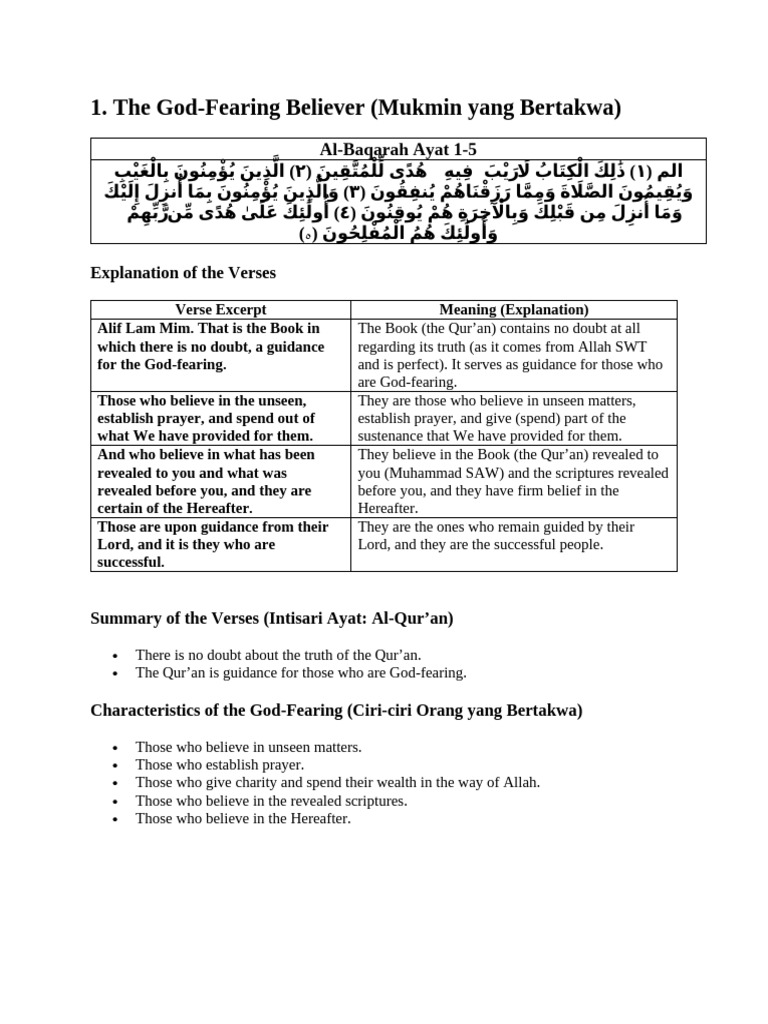Pendidikan Islam Form 1 | PDF | Quran | Islam
