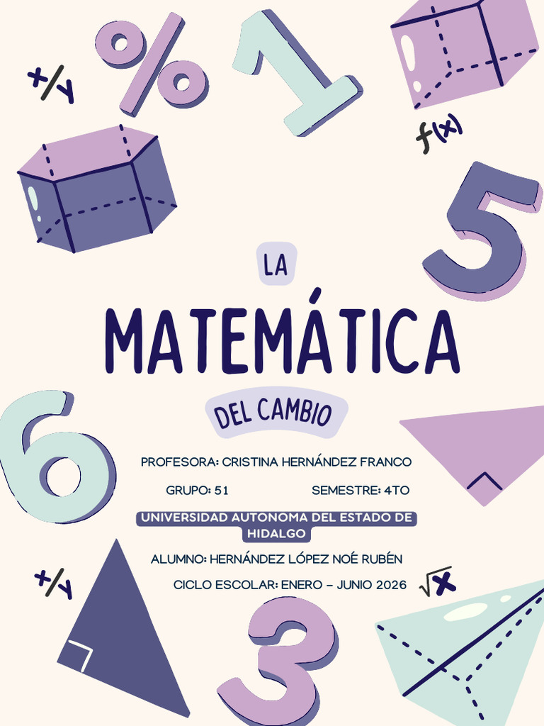 Documento A4 Proyecto de Matemáticas Infantil Morado y Azul | PDF