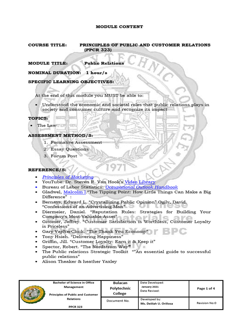 Lesson 6 PPCR | PDF | Public Relations | Defamation