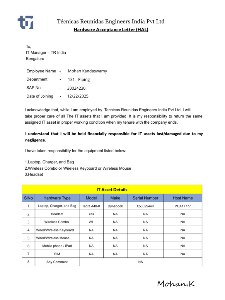 HAL Data | PDF