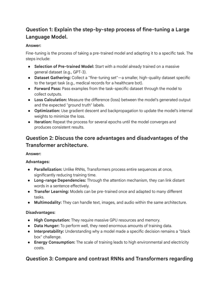 Transformer Concepts and LLM Techniques | PDF | Statistical ...