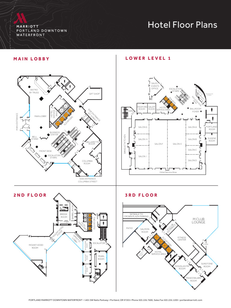 Portland Marriott Downtown Waterfront Full Capacity Charts 2 | PDF ...