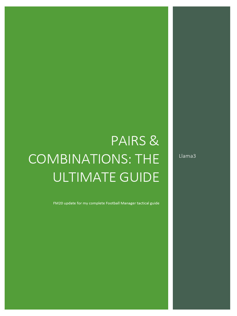 Pairs Combinations (3) | PDF | Defender (Association Football) | Sports