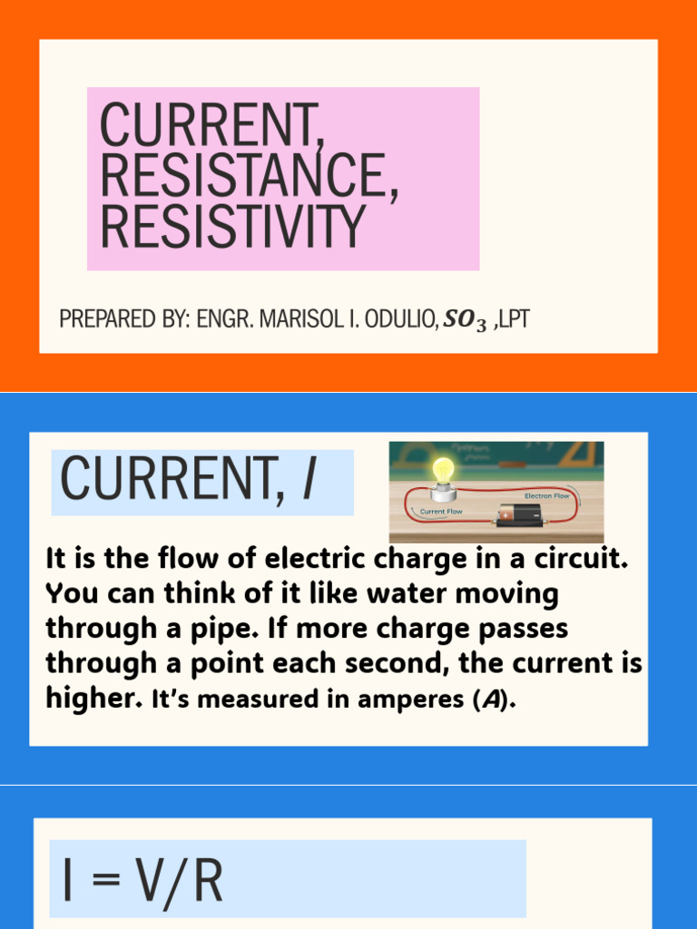 CURRENT-RESISTANCE-RESISTIVITY | PDF | Electrical Resistance And ...