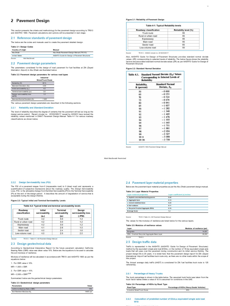Adnoc - Pavement Design Report | PDF | Construction Aggregate | Road ...