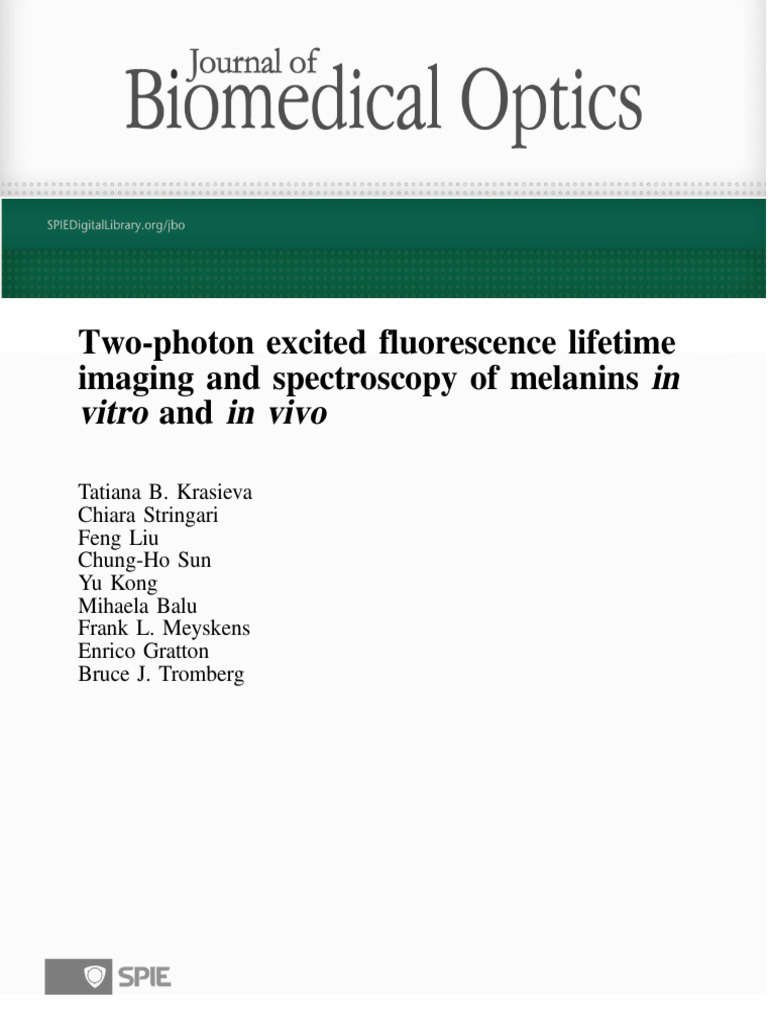 Excitada de Dos Fotones y Espectroscopía de Melaninas in Vitro e in ...