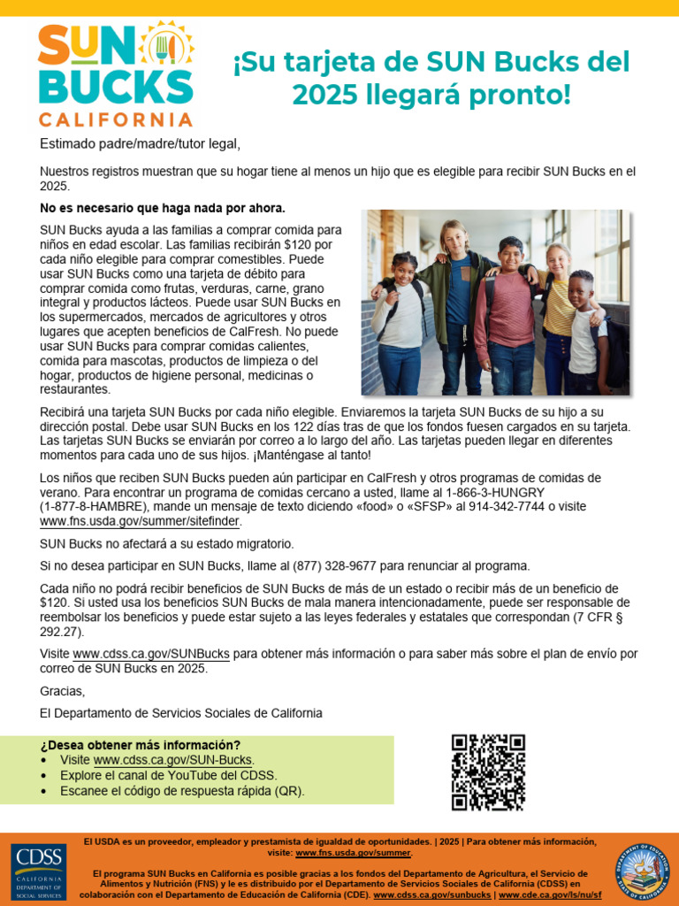 ¡Su+tarjeta+de+SUN+Bucks+del+2025+llegará+pronto! | PDF