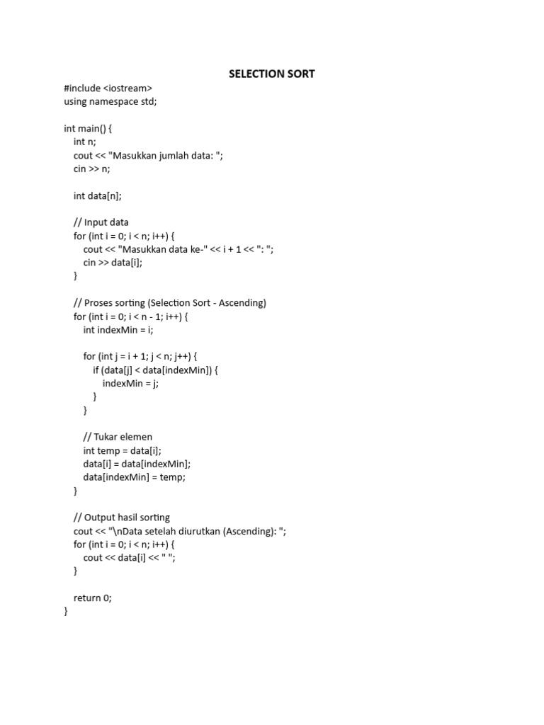 Selection Sort | PDF