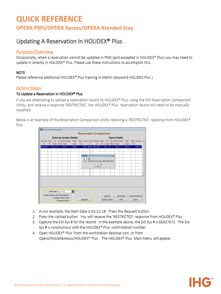 OPERA PMS Quick Reference | PDF | Chess Theory | Chess