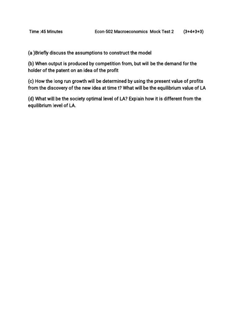 Macro Exam 2 Mock Romer | PDF
