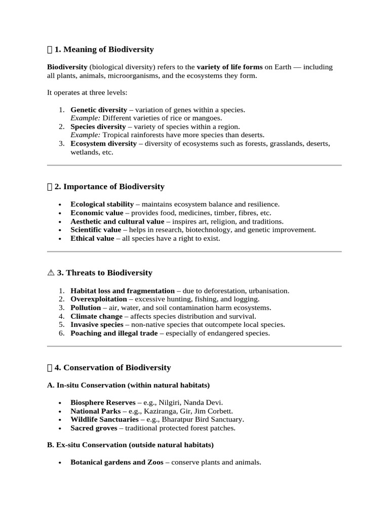 Biodiversity and Conservation | PDF | Biodiversity | Conservation Biology