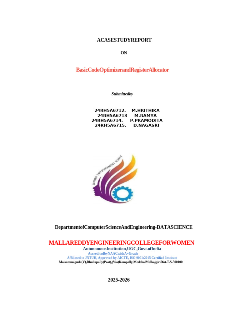 atcd casestudy 2 | PDF | Program Optimization | Computer Program