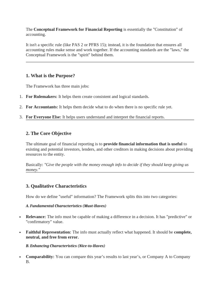 Conceptual Framework For Financial Reporting | PDF | Equity (Finance ...