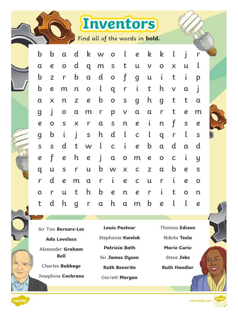 Inventors Word Search | PDF