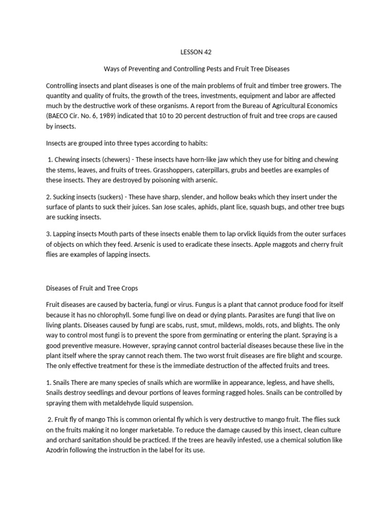 Lesson 42-Wps Office | PDF | Pest (Organism) | Insects
