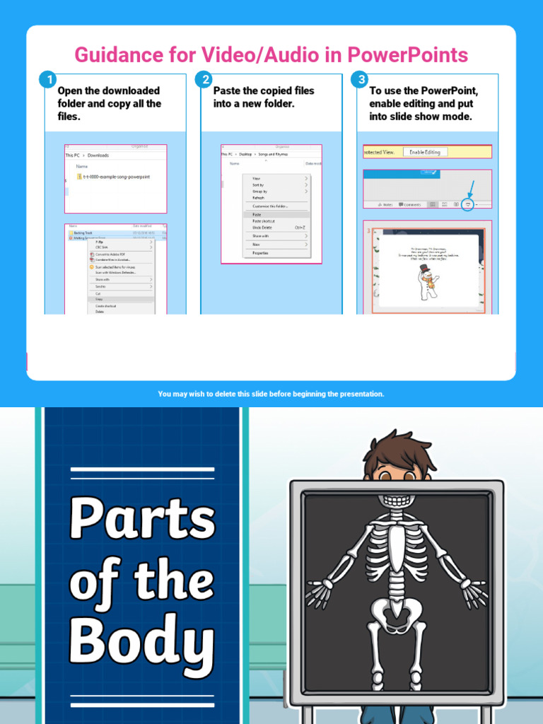Parts of The Body PowerPoint | PDF