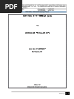 Method Statement for Drainage Works | PDF | Concrete | Drainage