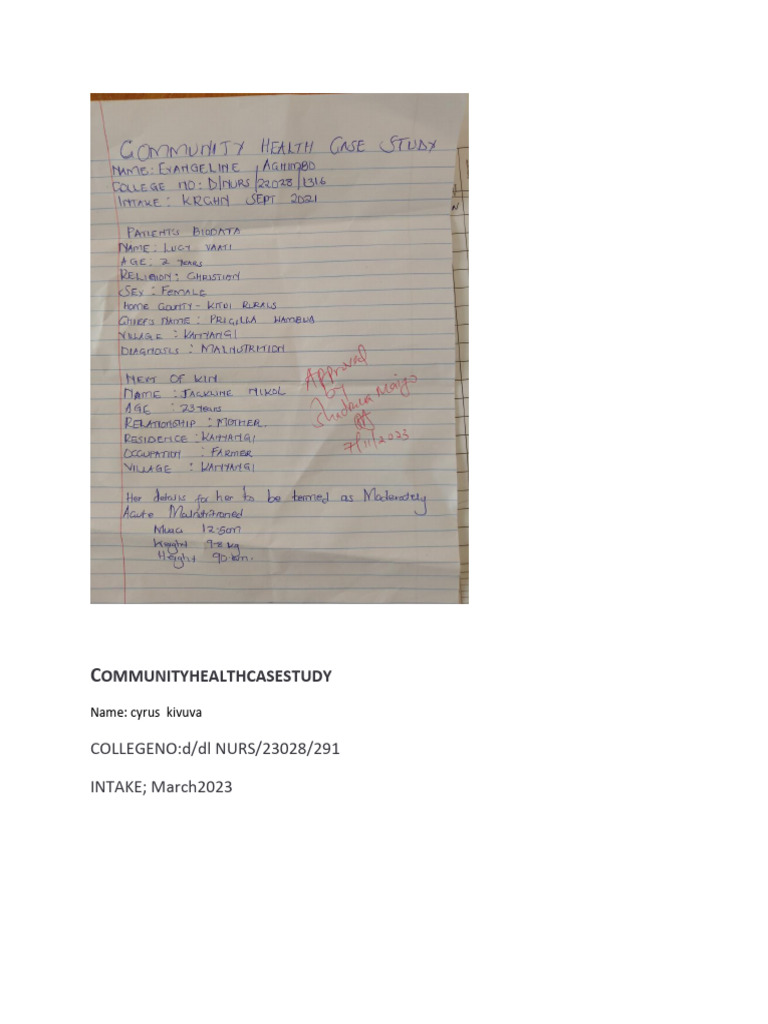 community case studyfinal | PDF | Clinical Medicine | Medical Specialties