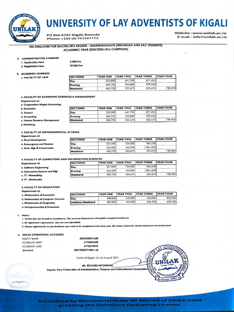 Tuition Fee Structure - Ay2025 - 2026 Update | PDF