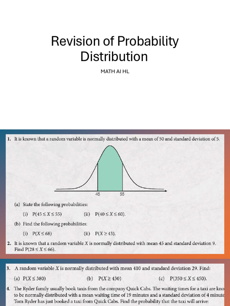 Revision of Probability Distribution | PDF