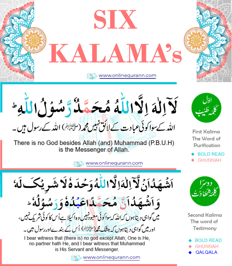 6 kalimas | PDF | Allah | Sin