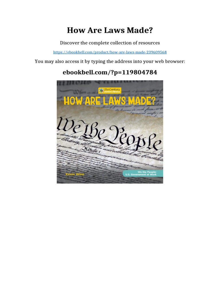 How Are Laws Made? download full chapters | PDF | Linguistics ...