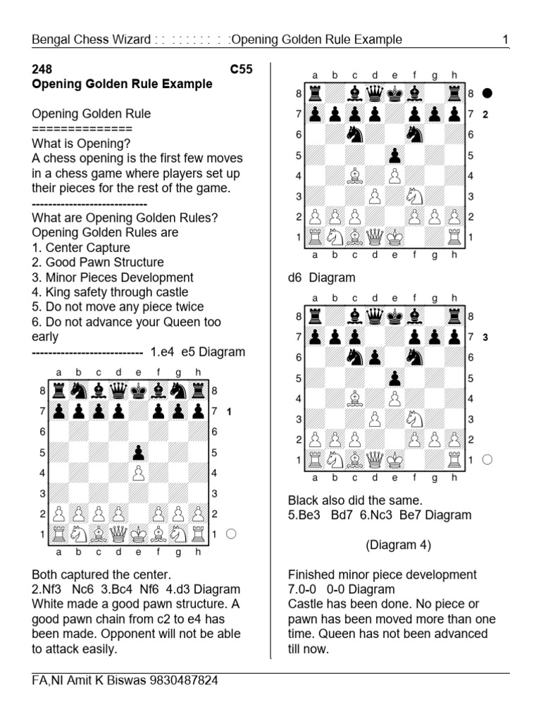 Opening Golden Rule Example | PDF | Traditional Board Games | Abstract ...