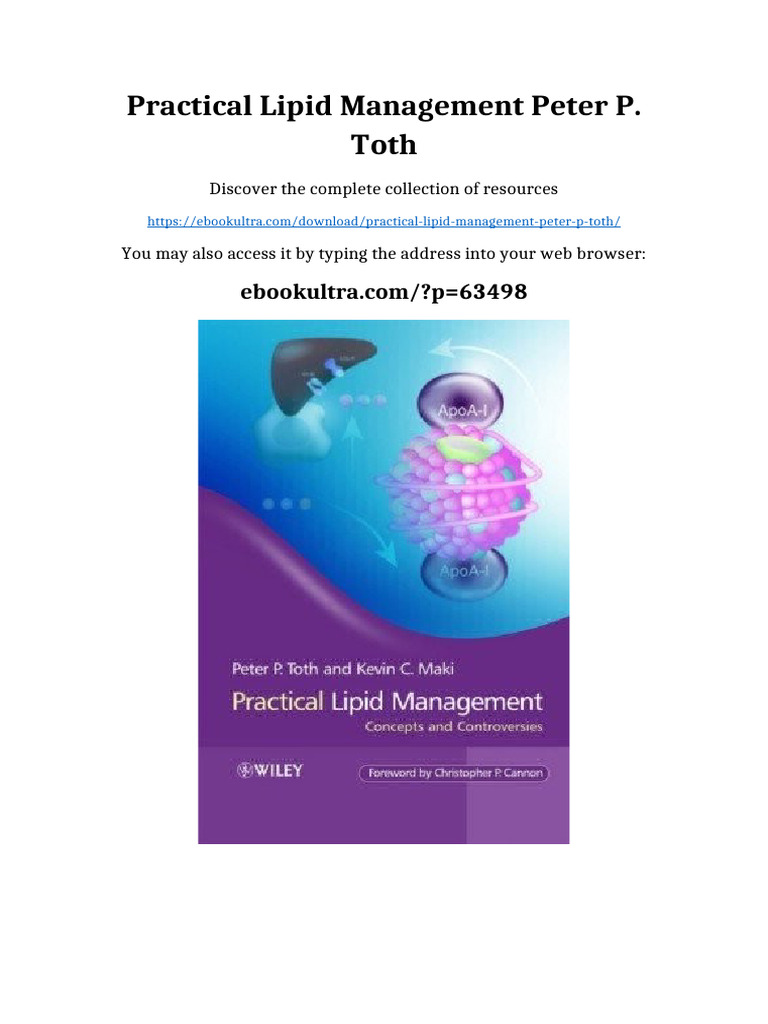 Practical Lipid Management Peter P. Toth Latest PDF 2025 | PDF ...
