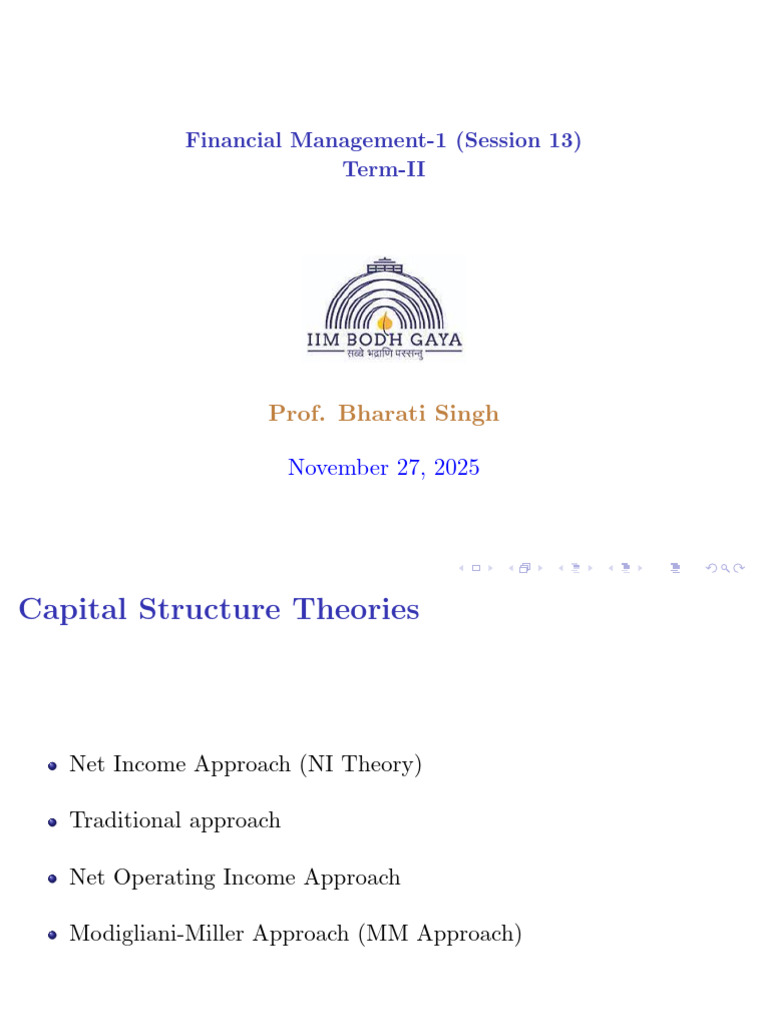 FM 1 Session13 2025 Part2 Shared | PDF | Cost Of Capital | Capital ...