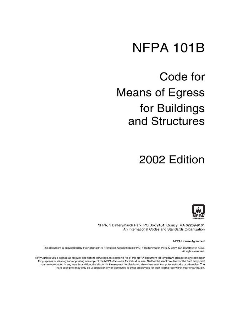 NFPA 101B-02建筑结构出口方式 | PDF