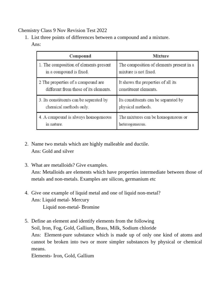 Class 9 Solved Question Bank November2022 | PDF