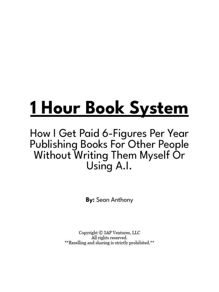 1 Hour Book Final | PDF | Books