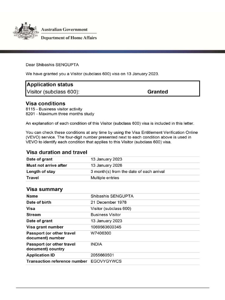 Subclass 600 | PDF