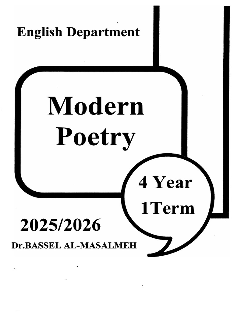 The 4th Year Required Parts of The Northern Anthology of English ...