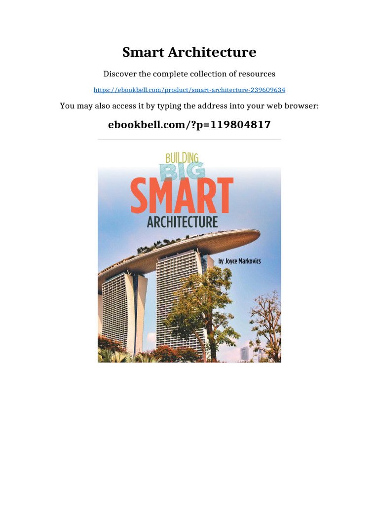 Smart Architecture available full chapters | PDF | Plaster | Roof