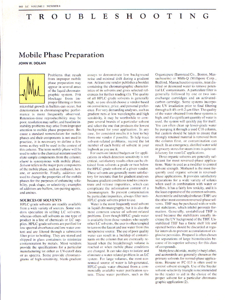 1984-8. Mobile Phase Preparation | PDF