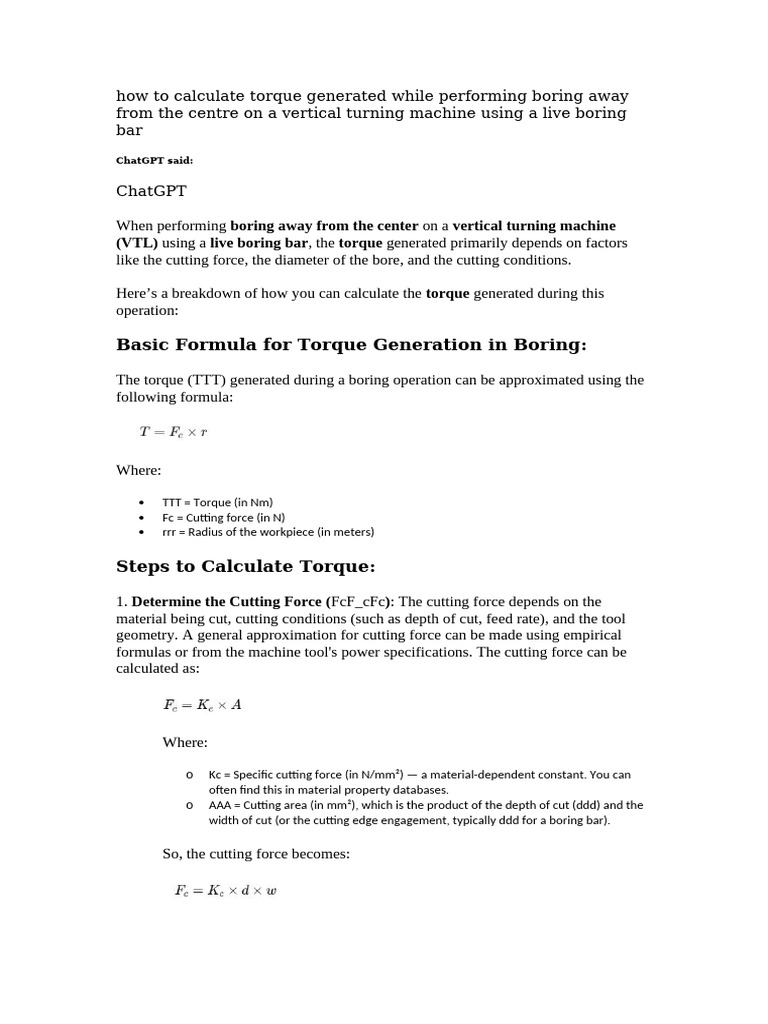 Offset Torque Generation | PDF | Force | Torque