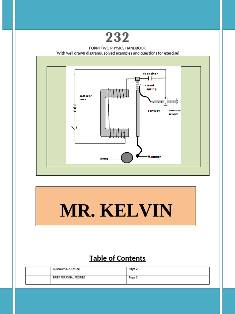 Form Two Physics Handbook-1 | PDF | Magnet | Magnetism