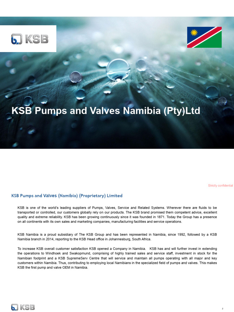 02 KSB in Namibia | PDF | Pump | Namibia