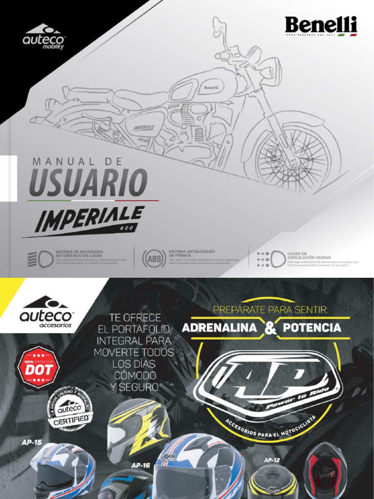Manual de Garantia y Mantenimiento Benelli Imperiale 400 Marzo 2022 ...