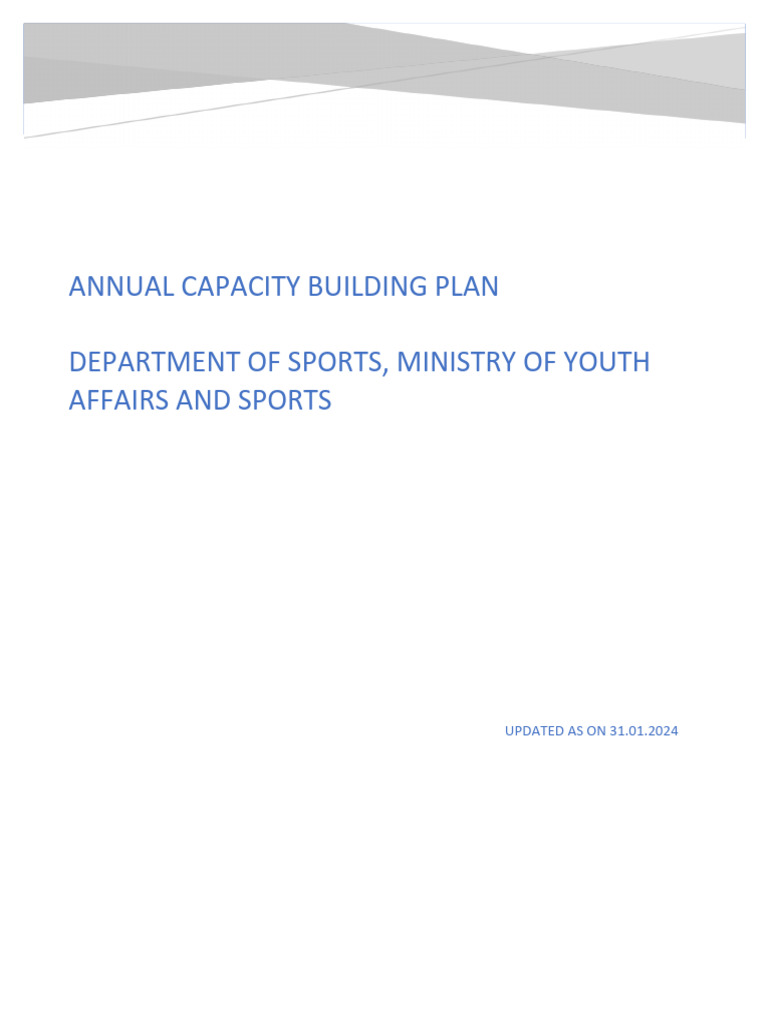 Dos Annual Capacity Building Plan | PDF | Capacity Building | Sports
