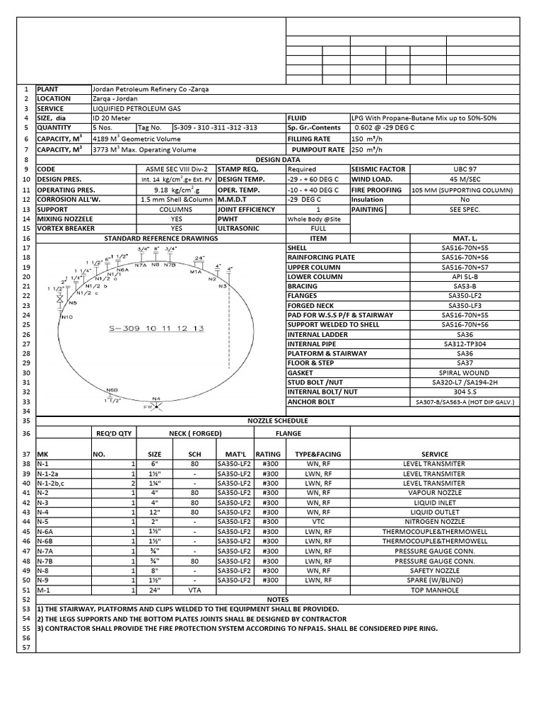 1.7 Sphere Data Sheet (3) | PDF | Liquefied Petroleum Gas | Mechanical ...