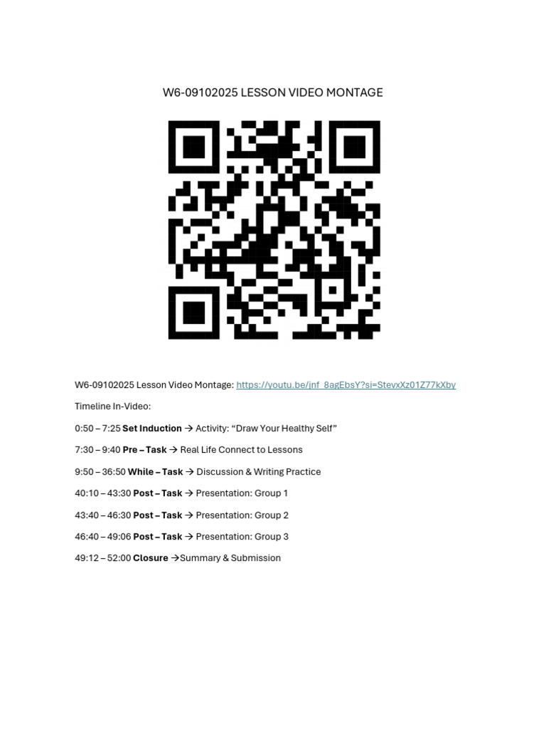 Week6cl09 - 4e - LP-09102025 - Unitar Cefr A1-B1 | PDF | Thought ...