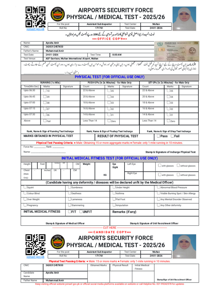Test Slip - Join ASF (2) | PDF | Diseases And Disorders | Clinical Medicine