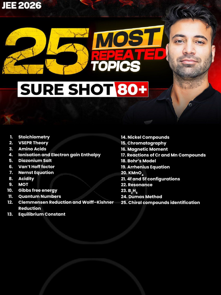 25 Most Repetitive Topics - 200 Questions Set | PDF | Chemical ...