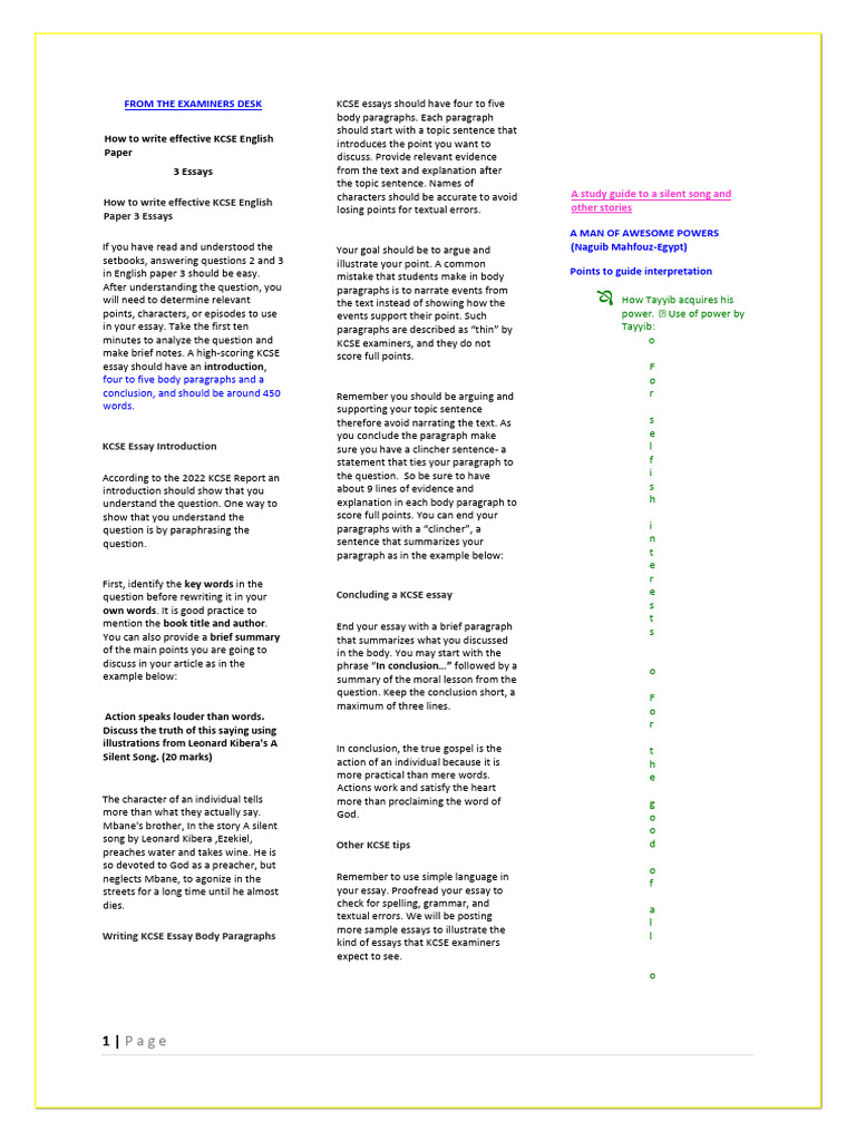 A Silent Song | PDF | Essays