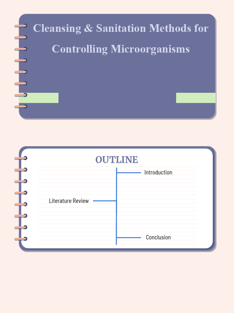 cleansing and sanitation method for controlling microorganism | PDF ...