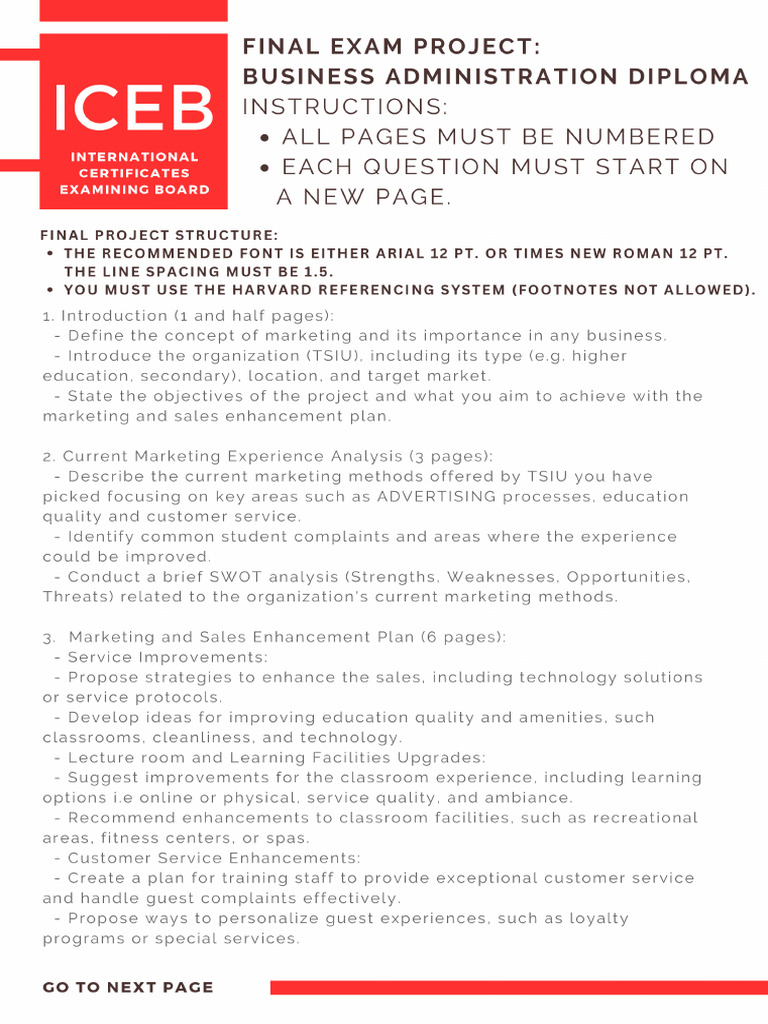 BA Final Exam Project | PDF