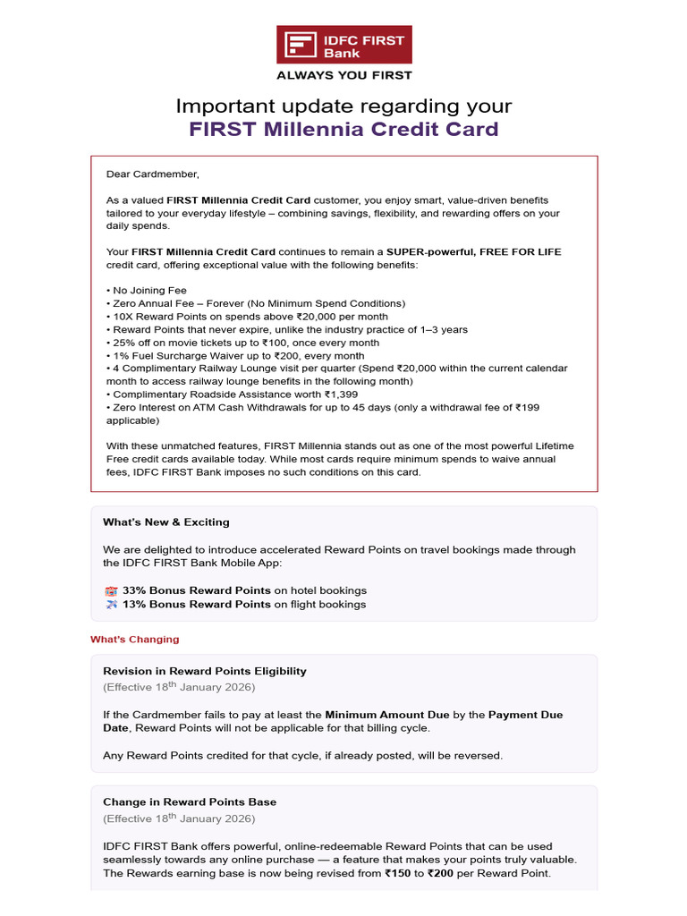 FIRST Millennia Credit Card | PDF | Loyalty Program | Credit Card