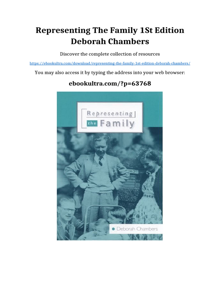 Representing the Family 1st Edition Deborah Chambers digital version ...
